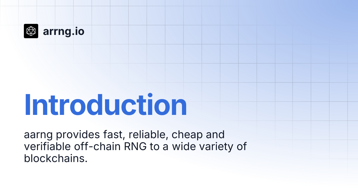 Introduction | arrng.io